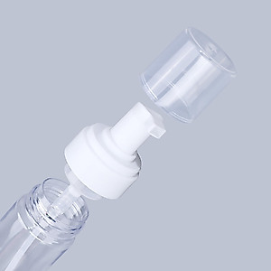 2 Pcs 3.4oz Foam Pump Bottle Travel Foam Pump Bottle Pump Bottle Clear Plastic Press Foaming Soap Pump Dispensers Travel Soap Liquid Bottle Shampoo, for Soap Foam Lotion Bathroom Accessory (100ML)