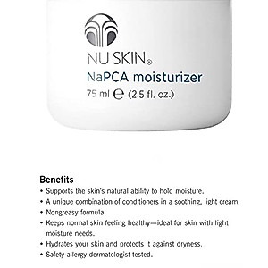 Nu Skin NaPCA Whole Body Moisturizer - Natural Cream, Vitamin E & Hyaluronic Acid, 2.55 Fl Oz