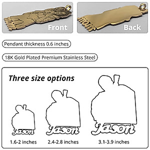 3UMeter Custom Necklace Personalized Necklaces for Women Men Engraved Picture Photo Pendant Necklace 18K Gold Silver Plated Necklace