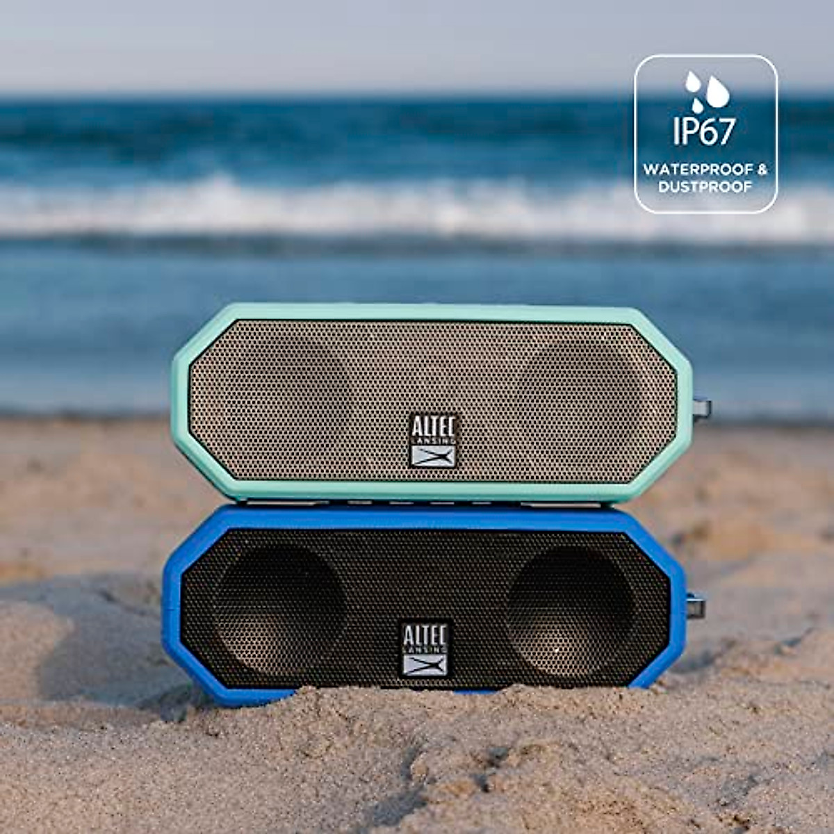 Altec Lansing LifeJacket H2O 4 - Waterproof Bluetooth Speaker, Durable & Portable Speaker with Voice Assistant, 10 Hour Battery Life & 100 Foot Range, Mint