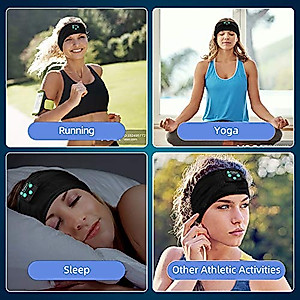 Fulext Sleep Headphones Bluetooth Headband,Sleeping Headphones Sports Headband Headphones, Long Time Play Sleeping Headsets with Built in Speakers Perfect for Workout,Running,Yoga