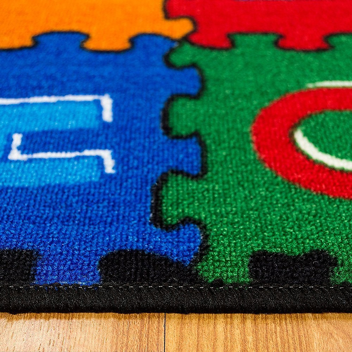 CR Kids/Baby Room/Daycare/Classroom/Playroom Area Rug. ABC Puzzle (A-Z and 1-9). Educational. Fun. Bright Colorful Vibrant Colors (8 Feet X 10 Feet)