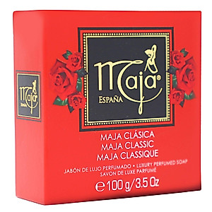 Maja, Classic Soap Perfumed Soap Round and Luxurious Round Soap to Clean and Moisturize your skin Leaves Skin Beautifully Scented and Soft 3Pack of 3.5 Oz Bar Soaps, Rose, 3 Count, (Pack of 3)
