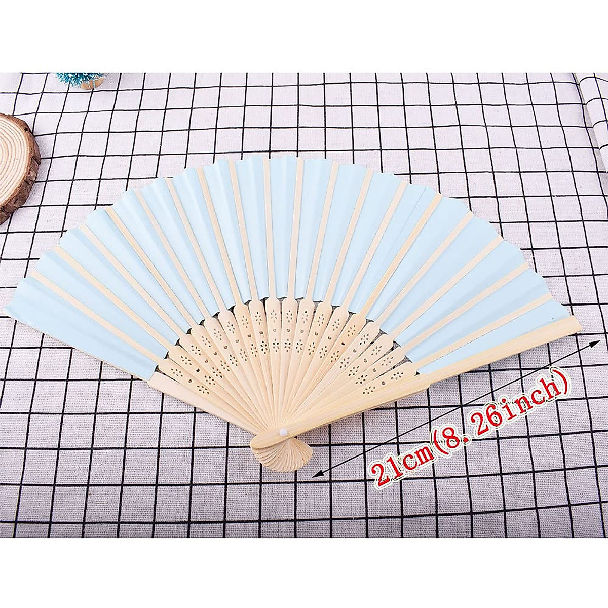 Hand Fan Fan Folding Hand Held Chinese Fans Craft Gift Small Folding Hand Fans for Women for Party Dance Performance Decoration Summer Gift 1pcs (Green)