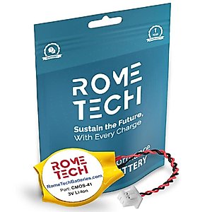 Rome Tech CMOS BIOS Battery for Dell Alienware 14 / Dell Alienware 15 / Dell Alienware 15 R2 Laptop Backup 3V RTC CR2032 Battery with 2 Wire Cable