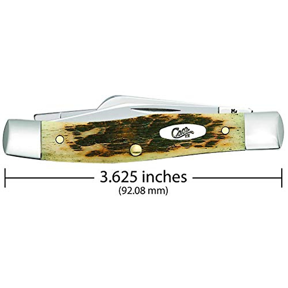 Case Medium Amberbone CV Stockman Pocket Knife, Chrome