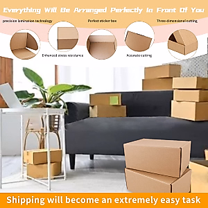 Shipping Boxes,9" x 6" x 4" Which is Anti-Impact Come with Exquisite Sealing Label.Suitable E-Commerce Packaging, Shipping Packaging.
