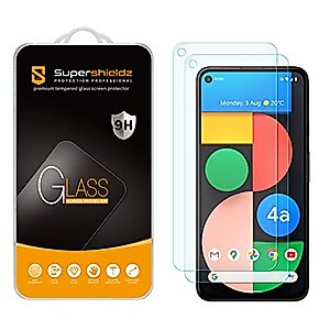 (2 Pack) Supershieldz Designed for Google Pixel 4a (5G) 6.2-inch/Pixel 4a 5G UW [Not Fit for Pixel 4a 5.8-inch] Tempered Glass Screen Protector, 0.33mm, Anti Scratch, Bubble Free