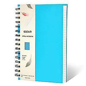 EOOUT Hardcover Spiral Notebook, Blue Spiral Journals, College Ruled, 5.5"x8.5", Assorted Jewel Tone Colors, 240 Pages, for Work, School, Gifts