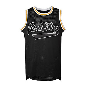MESOSPERO BadBoy #72 Biggie Smalls Movie Notorious Big 90s Hip Hop Clothes for Party Men Basketball Jersey (Black, XX-Large)