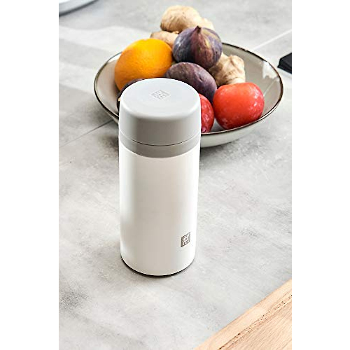 ZWILLING Thermo Tea & Fruit Infuser, 14.2 oz, Silver-White