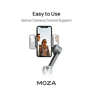 MOZA Mini MX Gimbal Stabilizer 3-Axis Mobile Handheld Stabilizer for Smartphone Small Palm Size Support iOS&Android Easy Start Filming with Max Payload 9.9OZ for Vlog YouTube Street Snapshot