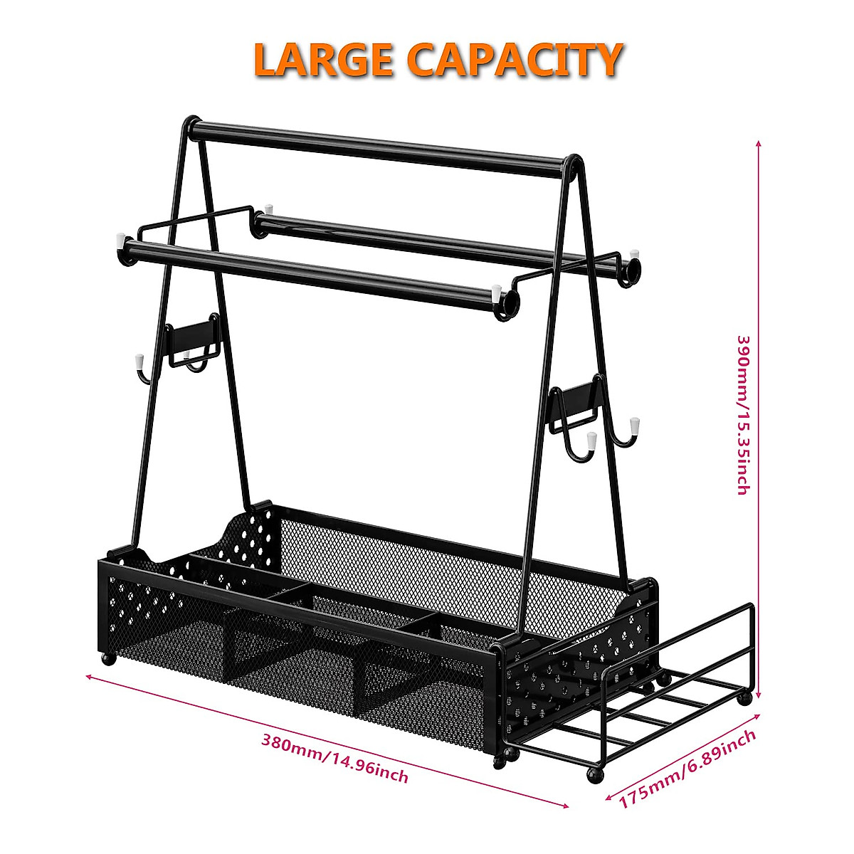 Utensil Caddy, Grill Condiment Caddy, BBQ & Picnic Caddy, Utensil Holder for Party, Picnic Flatware Caddy with Handle and Paper Towel Roll Holders, Utensil Cutlery Caddy for Camping, Kitchen