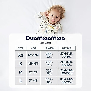 Duomiaomiao 1.5 TOG Toddler Sleep Sack 24-36 Months 100% Cotton Four Season Baby Sleep Sack with Feet, Breathable Comfy Toddler Wearable Blanket