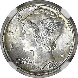 1939 P Mercury Dime NGC MS67+