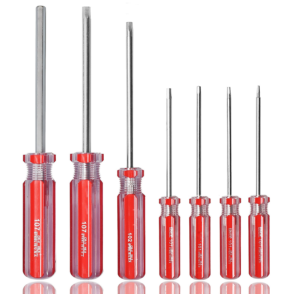 Hex Screwdriver Set Metric MM Sizes 7PCS Precision 1.5mm 2.0mm 2.5mm 3.0mm 4.0mm 5.0mm 6.0mm Allen Wrench for TRX4 Arrma Helicopter Drone Boat RC Cars Quadcopters and More (7)