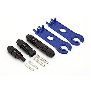 Nixesky 100PCS/50 Pairs Solar connectors Waterproof IP67 Solar Panel Connector Male/Female pv connectors(14-10AWG) with 2 Spanners (50)