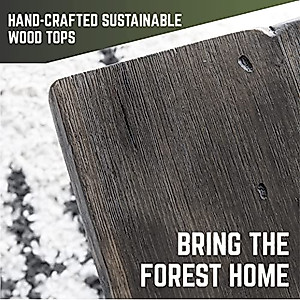 Restore by Pipe DÉCOR Solid Wood Desk or Dining Table Top, Reclaimed Ponderosa Pine in Boulder Black, 60 in. x 36 in. x 1.25 in