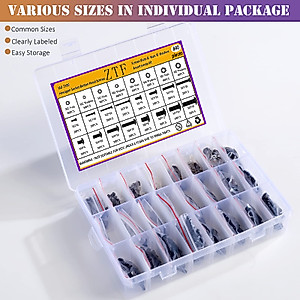 ZTF 840PCS Hex Button Head Cap Bolts Screws Nuts Washers Assortment Kit, M2 M3 M4 M5 Bolts Screws with Storage Box, 10.9 Grade Alloy Steel Machine Thread, ISO 7380 Allen Socket Drive