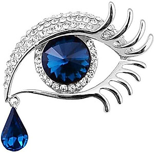 Comelyjewel Premium Quality Personality Tear of Angel Rhinestone Brooch Pin Covered Scarves Shawl Clip for Women Ladies