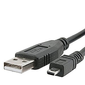 Wetco Black USB 2.0 A to 8-Pin Mini B Cable w/Ferrite - 1M / 3ft for Digital Camera MP3 of Nikon/Fuji/Sony/Olympus/Panasonic