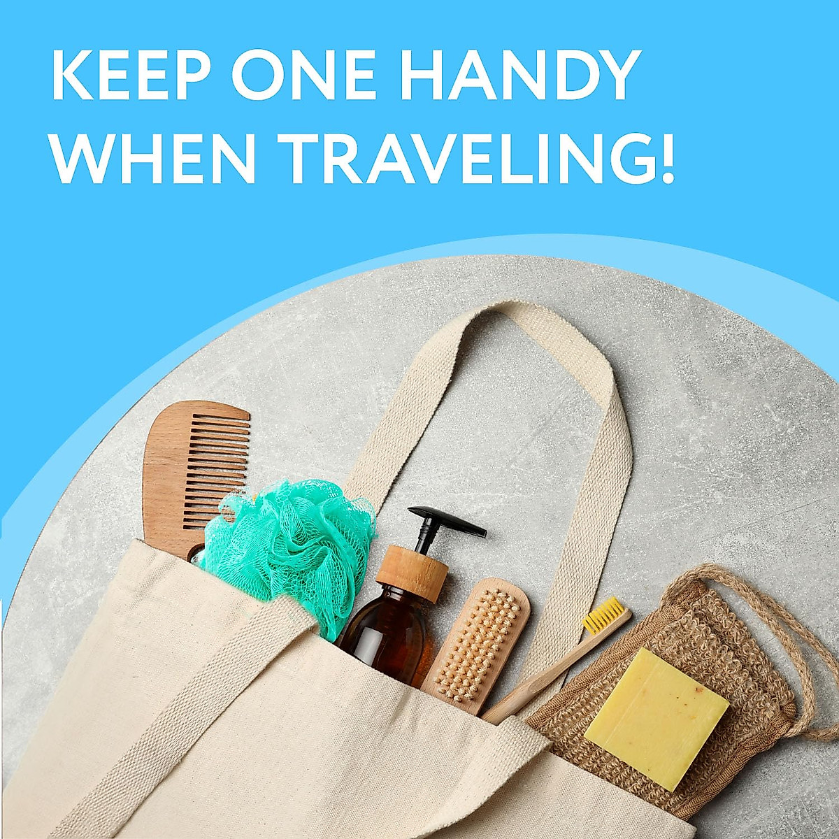 IMPRESA Loofah (Luffa) Mesh Bath & Shower Sponges, Bulk 6-Pack for Adults, Kids - Loofah Sponge - Lufas for Men - Shower Pouf - Lufas for Women