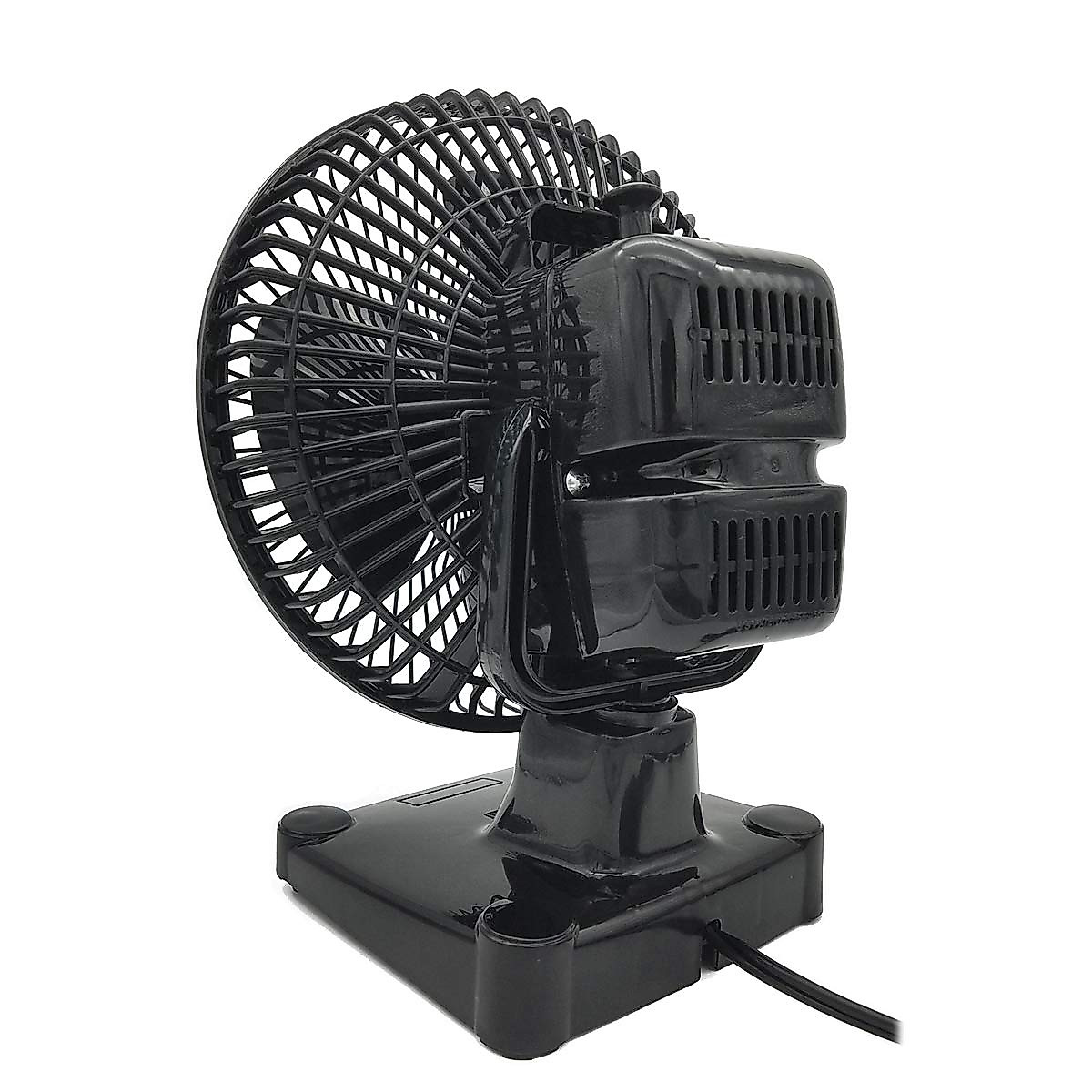 Uninex EK800BKFNSKU Patented Oval Oscillating Up and Down Table Fan, 2-Speed, Compact, ETL Listed, 8-Inch, Black