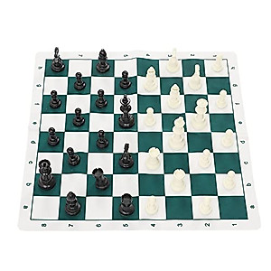 Emoshayoga Roll Up Chess Board Set, Entertainment Game Travel Chess Set Rollable Foldable for Picnic for Family Gatherings(Wang Gao 95MM)