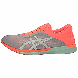 ASICS Women's Fuzex Rush Running Shoe, Mid Grey/Bay/Flash Coral, 6.5 M US
