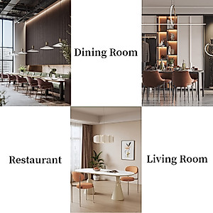 Zerifevni Set of 4 Dining Chair Modern Elegant Side Chairs Leather Durable Wide Cushion for Kitchen Room (4-White)