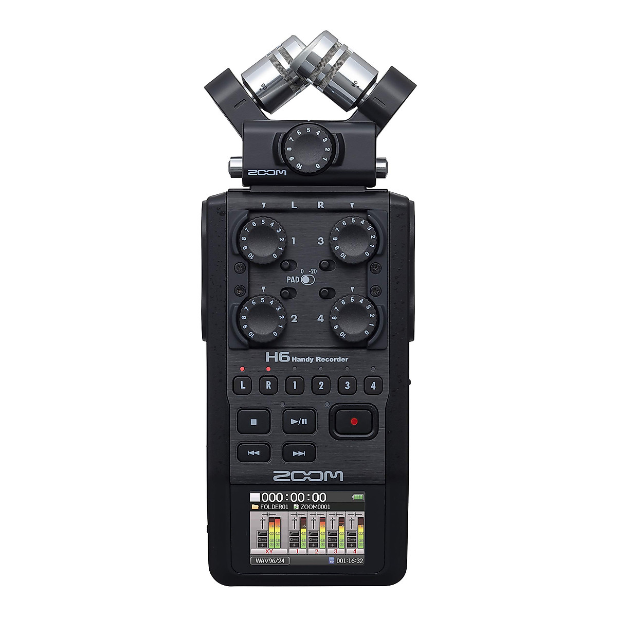 H6 All Black Handheld Recorder (Renewed)