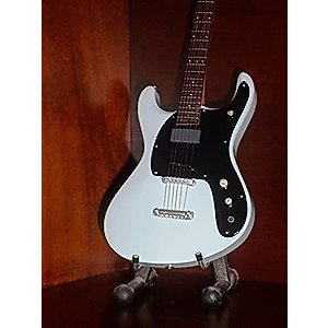 Miniature Light Grey Guitar for Johnny Ramone Display Gift