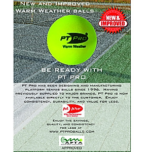 PT Pro New Ultra Dura Platform Tennis Summer Balls, 9 Balls, 3 Sleeves