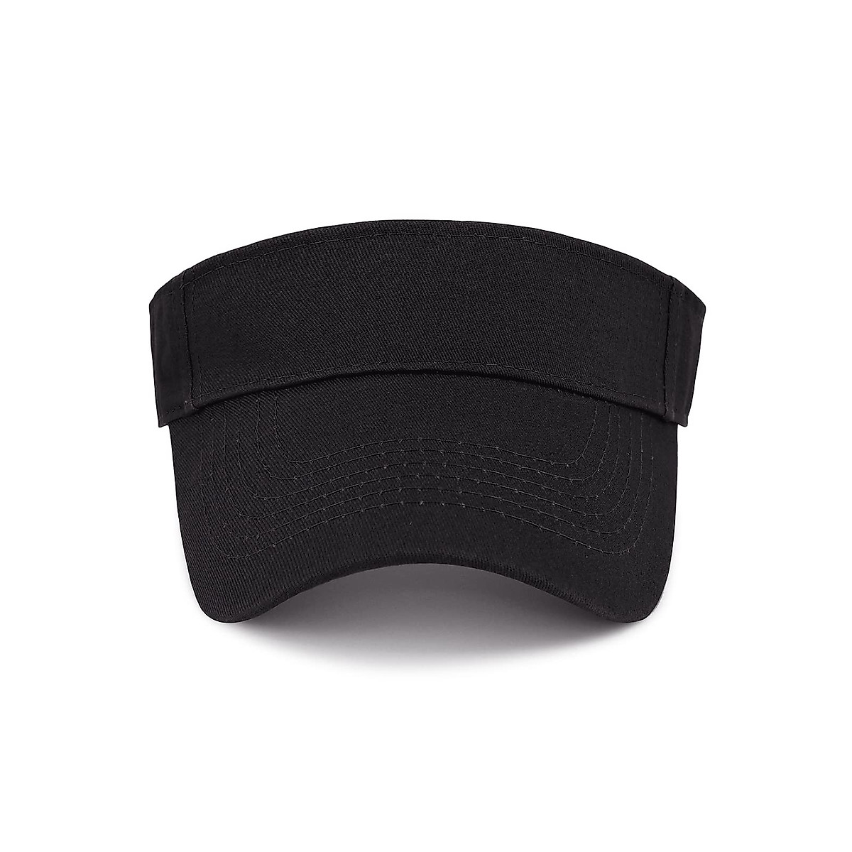 Century Star Visors for Women Mens Sun Visor Hats Sports Outdoor Hat Tennis Running Summer Adjustable Beach Cap for Dad Deep Black One Size