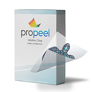 Propeel Window Cling Sheets and Banners for White Toner Laser Transfer Printers White 25pk 8.5 x 11