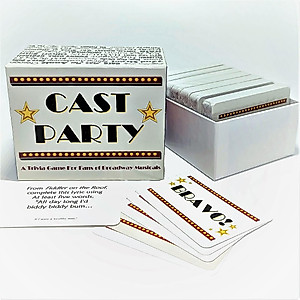 CAST Party! | Party Game for Theater People | Broadway Musical Trivia | Broadway Gift Idea | 400 Trivia Cards for Musical Theatre Enthusiasts | Trivia Night on Broadway