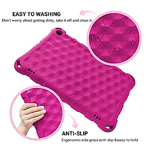All-New Tablet 7 2019 Case,Tablet 7 Case for Kids,ANTIKE Light Weight [Kids and Adult Friendly] Anti-Slip Shock-Absorption Tablets Cover for 7 Inch Tablet.Incompatible with iPad Samsung.Rose