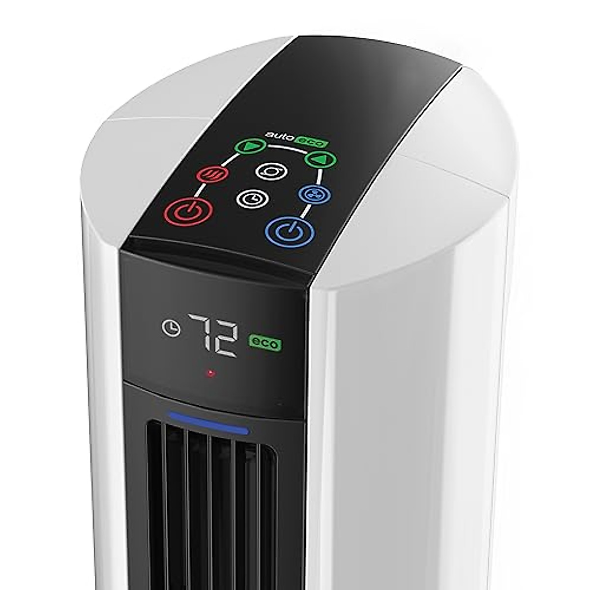 Lasko 1500 Watt 4 Speed Quiet Bladeless Multi Function Remote Control Comfort Control Tower Fan and Space Heater with 3 Heat Settings, White