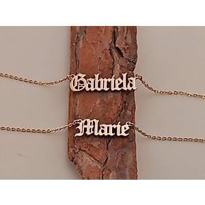 HUAN XUN Custom Initial Jewelry Personalized Name Necklace for Women Cobi