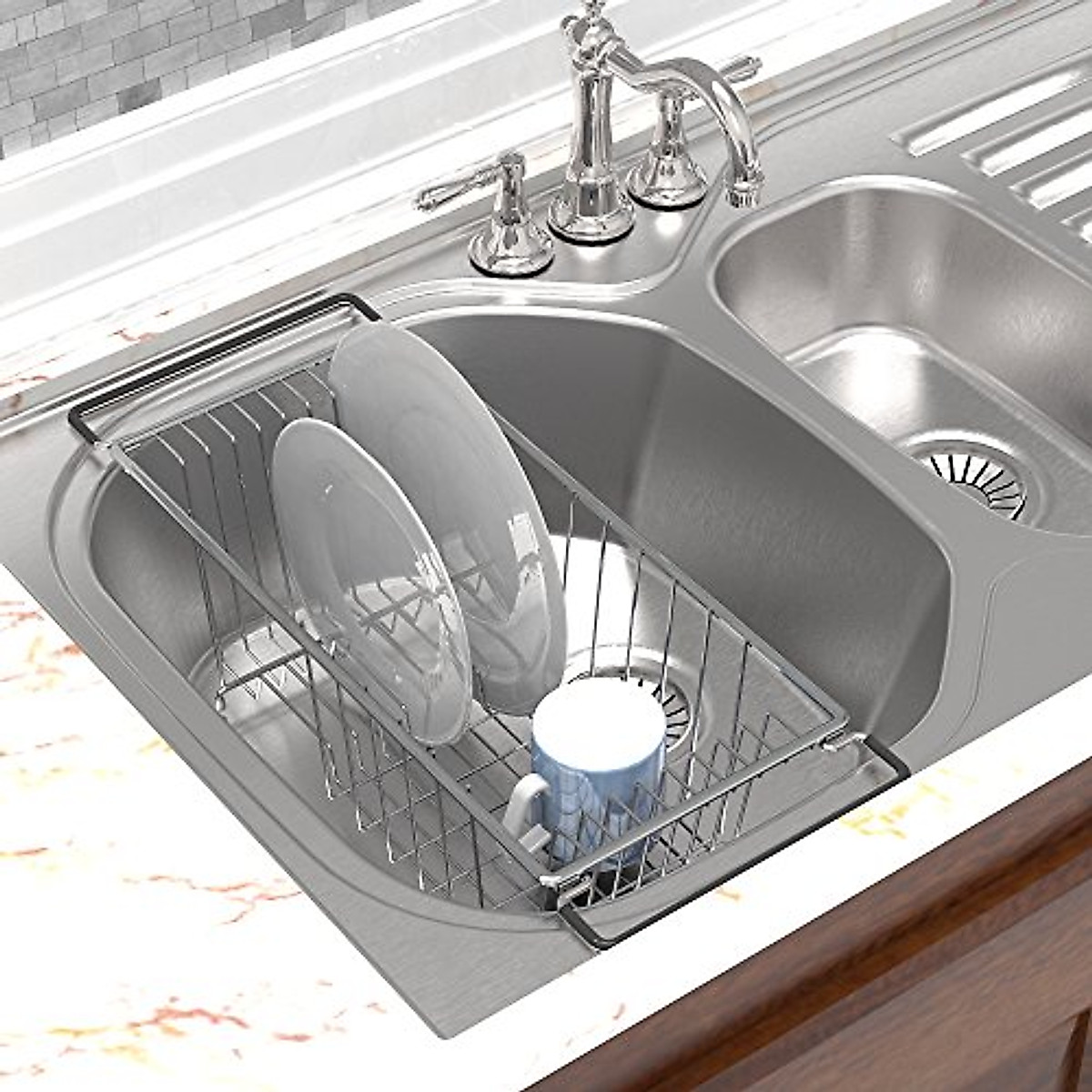 Simple Houseware Over Sink/Countertop Dish Drying Rack