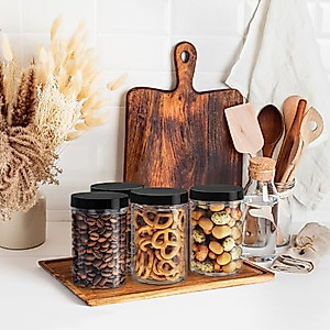 Eupako 12 Pack Plastic Jars with Lids 8 OZ - Empty Clear Cosmetics Containers with Pen and Labels, Round Small Plastic Jars with Screw On Lids for Slime, Makeup, Butter, Cream, Lotion, Pot, Dry Food