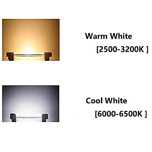 118mm 20W R7S LED Bulb (4 Pack) 200W Halogen Equivalent 118mm J-Type High Brightness 20W 120V R7S Base 3000K Warm White J Type T3 118mm Double Ended Flood Light 360°Beam Angle Landscape L