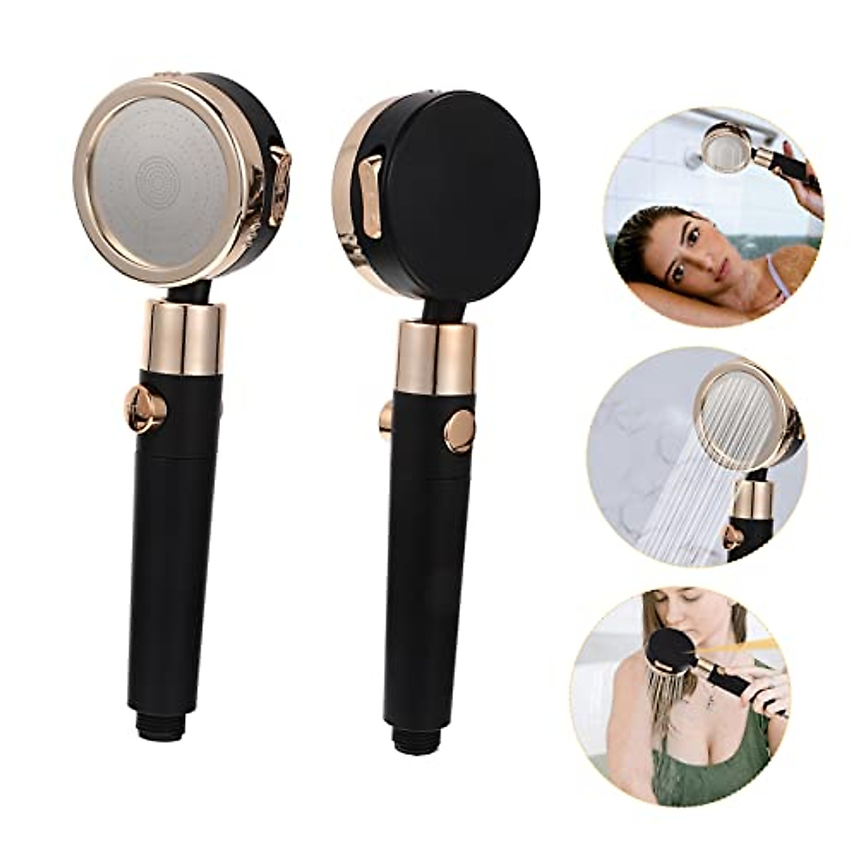 Yardwe 1 Set Pressurized Filter Shower Waterfall Showerhead Suit Hand Shower Shower Sprinkler Head Removable Shower Head Water Saving Shower Head Shower Nozzle Replacement Shower Head Rim