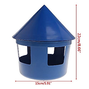 Youngy Pigeon Feeder House Design Cover Feeding Food Dispenser Sand Case Multi Functional Pet Birds Parrot Container Supplies Plastic Dustptoof