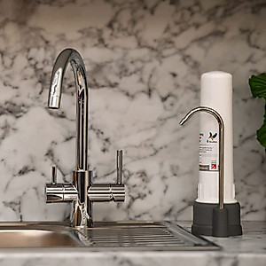 Doulton ¦ W9331032 ¦ HCP Countertop Filter System ¦ Tap Fit ¦ 10" UltraCarb Short Thread Element BSP Mount ¦ Superb Taste Drinking Water Filter ¦ 9501 ¦ White and Grey