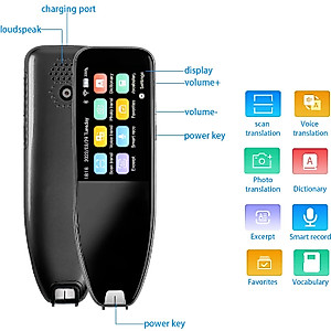 Reading Pen, 112 Language Translator Device Pen Reader for Dyslexia, Text to Speech Device Scanner Pen Translation Scanner Dictionary Pen for Travel Business Learning Meeting
