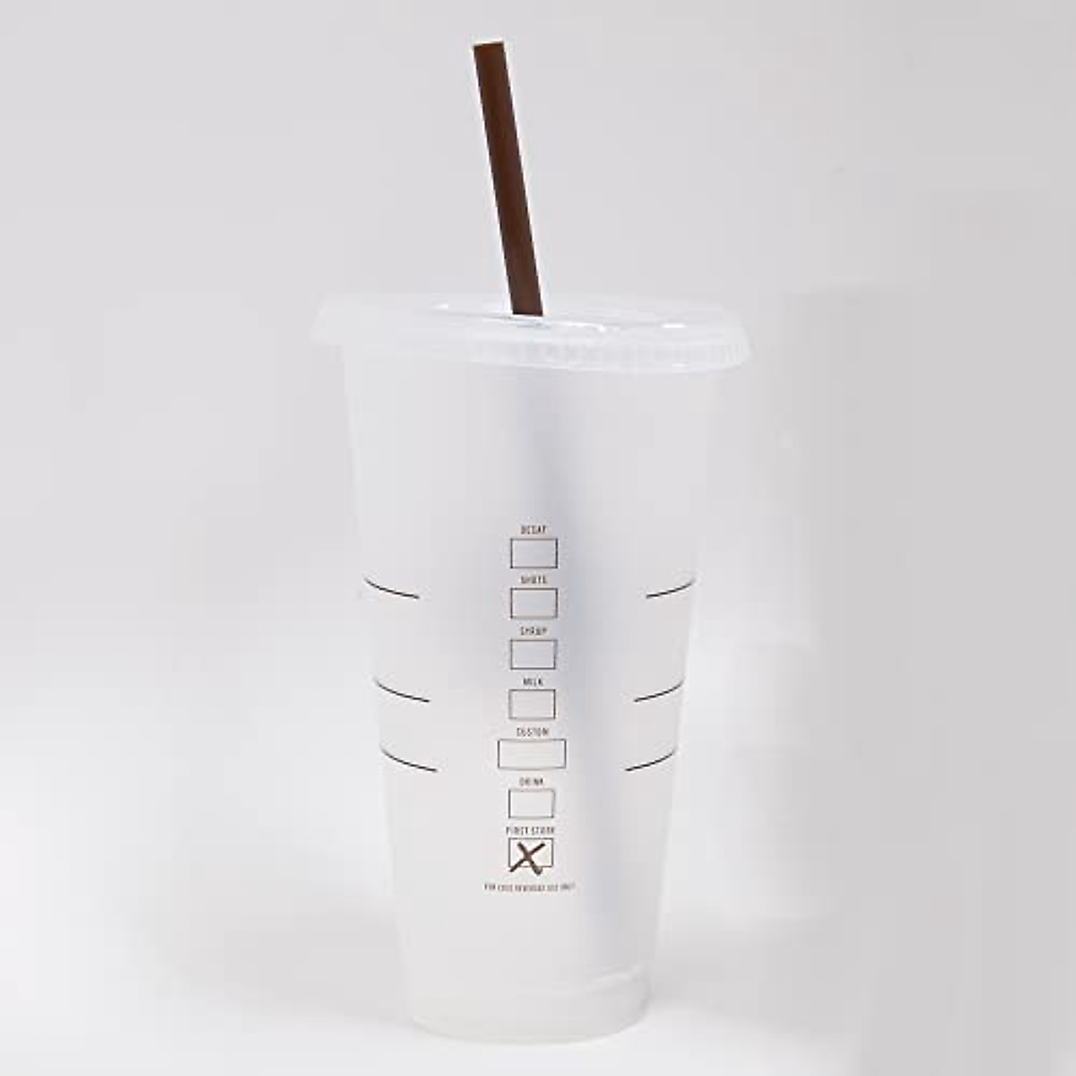 The First Starbucks Pike Place Original Logo Plastic Reusable Venti Cold Cup, 24oz