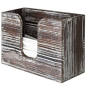 MyGift Rustic Solid Torched Wood Wall Mounted Bathroom Paper Hand Towel Holder, Fits Tri Fold, Multifold, C Fold, Z Fold, Disposable Hand Towel Dispenser Guest Restroom