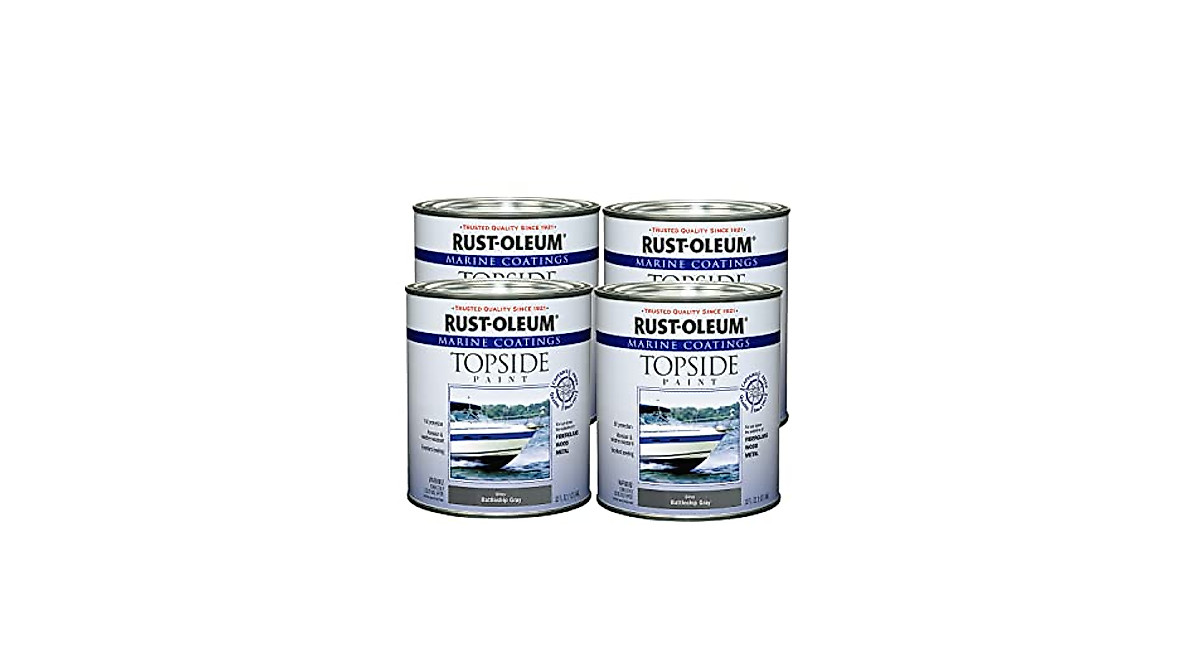 Rust-Oleum Marine Topside Paint 4 Pack - Battleship Gray