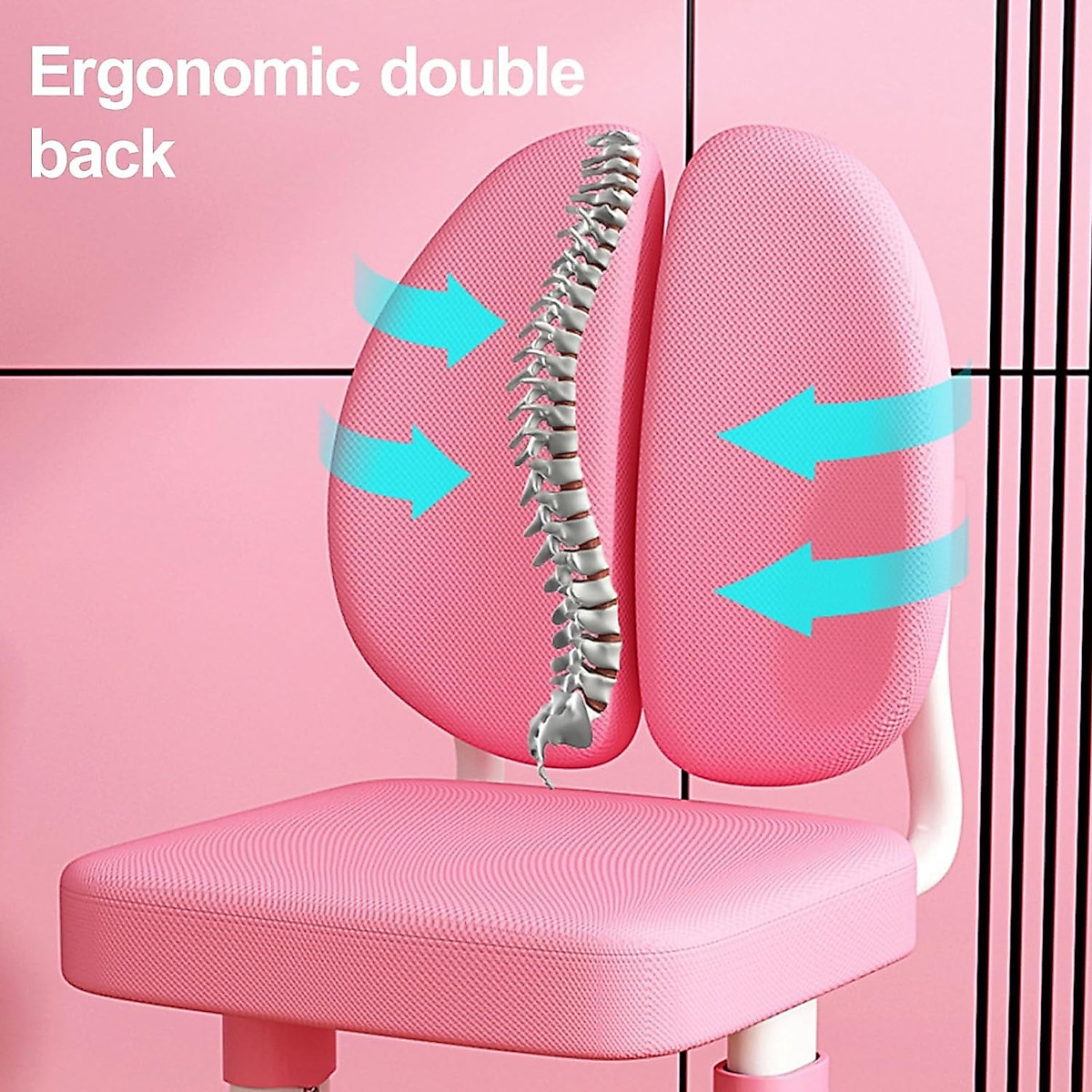 Kids desk and chair set,Premium Kids Study Desk Chair Set,Height Adjustable Children's Desk and Chair School Study Table Chair ,Ergonomic Desk Chair with Writing Board, Bookshelf and Drawer (Blue)